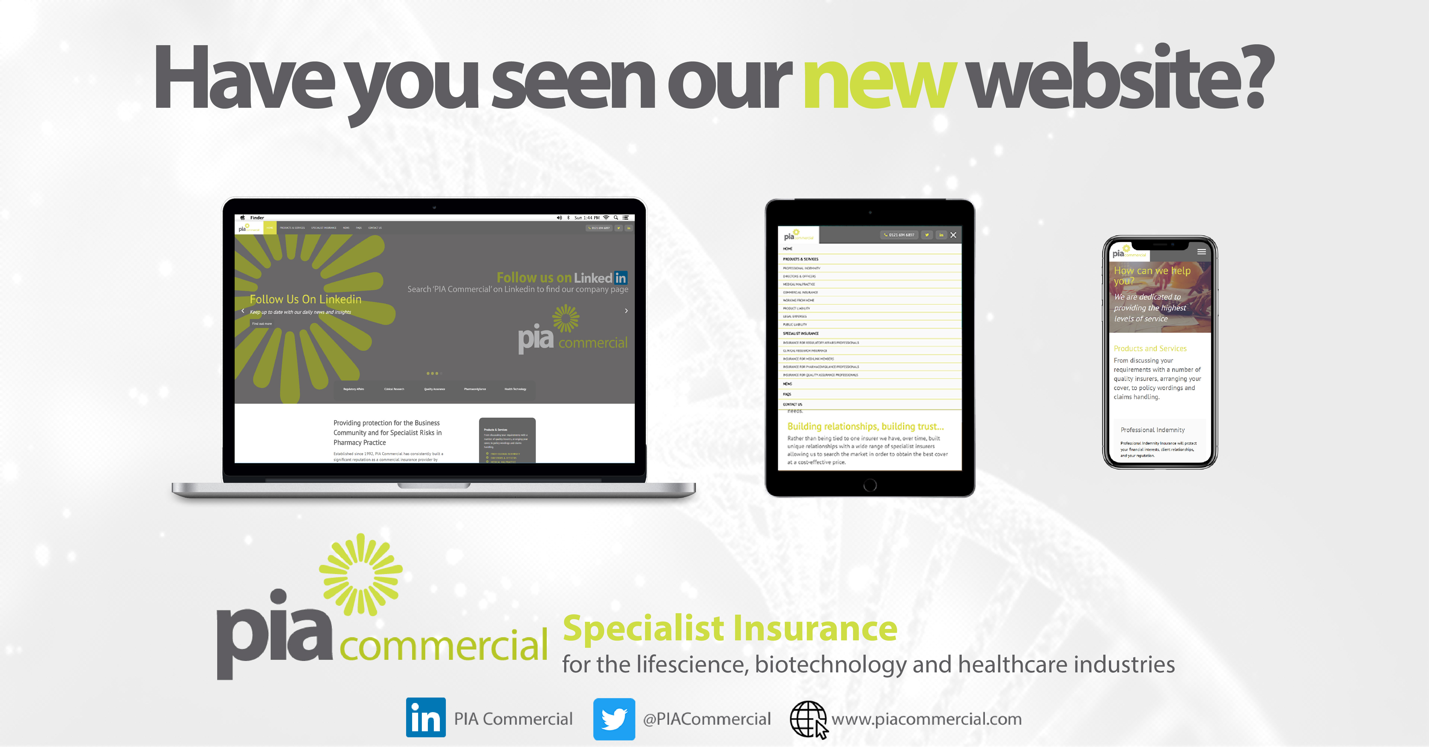 We Are PIA Commercial - Specialist Insurers To The Life Science ...